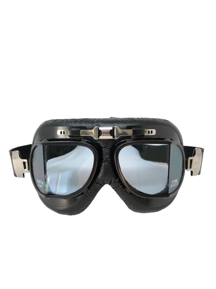 Red Baron Aviator/Flying Goggles Flat Lens for Open Face Helmets - Hig ...