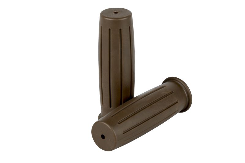 Motorcycle Hand Grips Vintage Brown for 1 inch (25mm) Handlebars witho ...