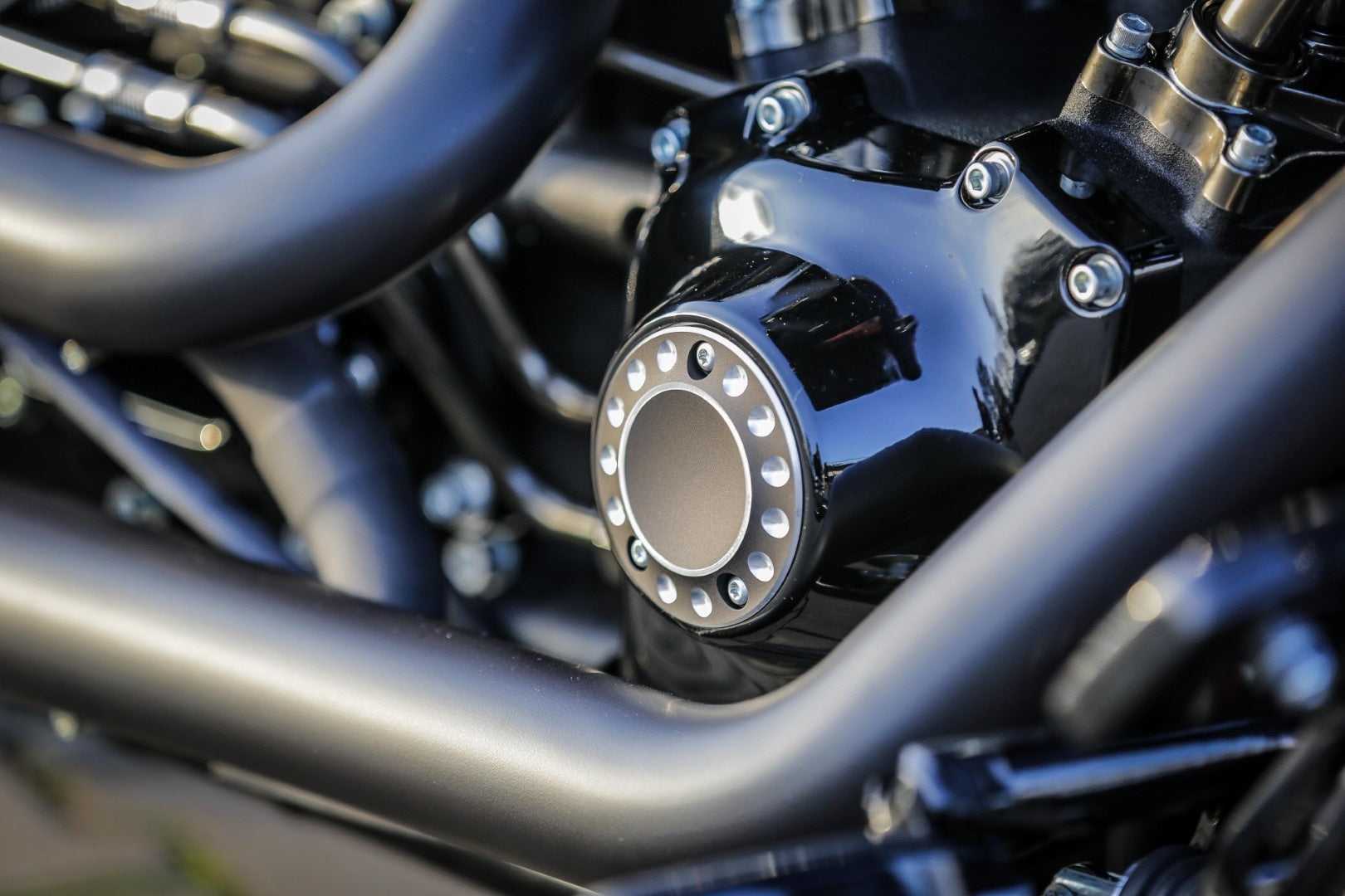 Thunderbike 22-72-460 Ignition (Timer) Cover "Drilled" Design, Bi-colo ...