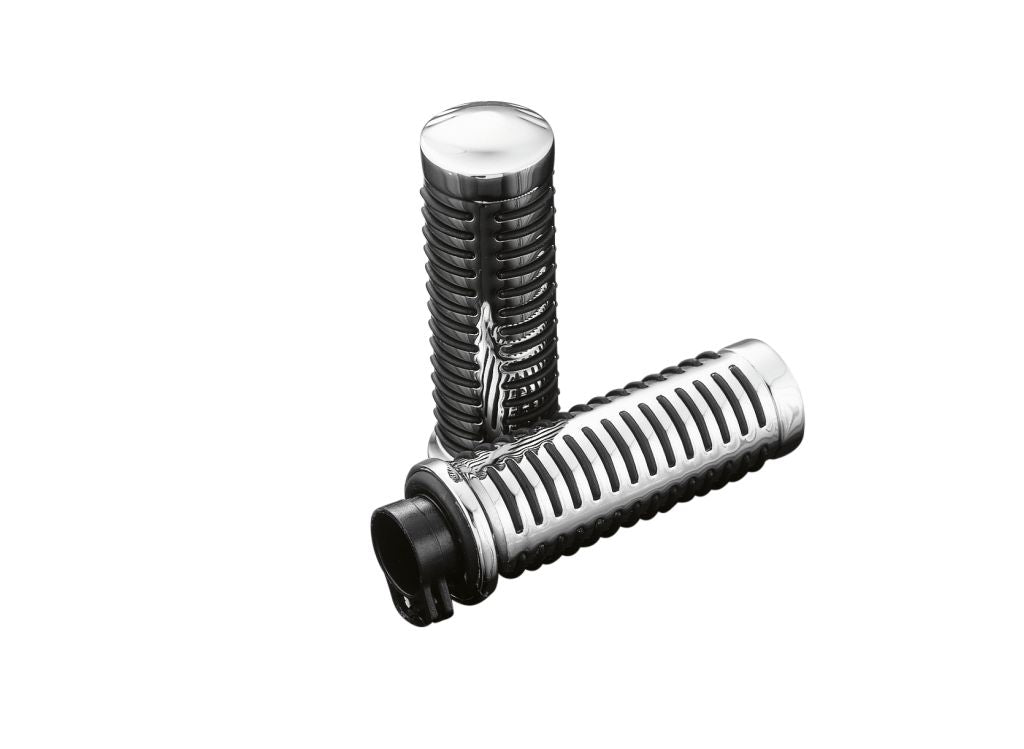 Classic 1 inch (25mm) Grips with Throttle Assembly (Pair) - Highway Ha ...