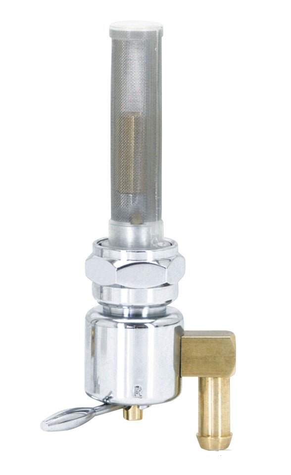 Round High Flow Chrome Fuel Petcock for Harley-Davidson/Custom Bike (U ...