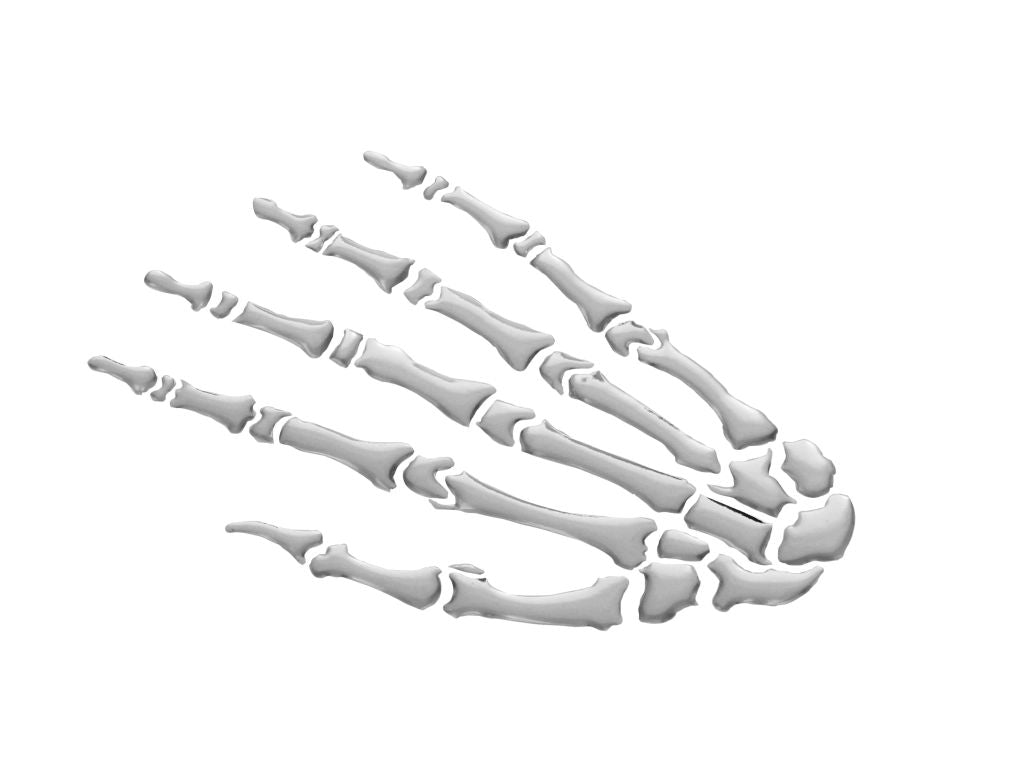 Chrome 3-D Sticker Decals Skeleton Hand (Pair) - Highway Hawk H51-3997 ...