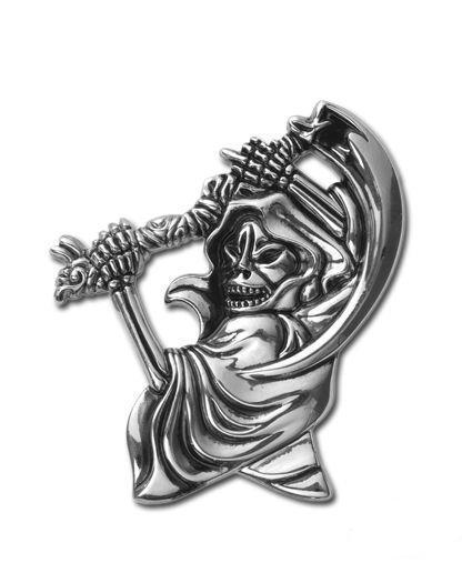 Grim Reaper + Scythe Emblem Tank/Fender/Bag Decoration - Large - Highw ...