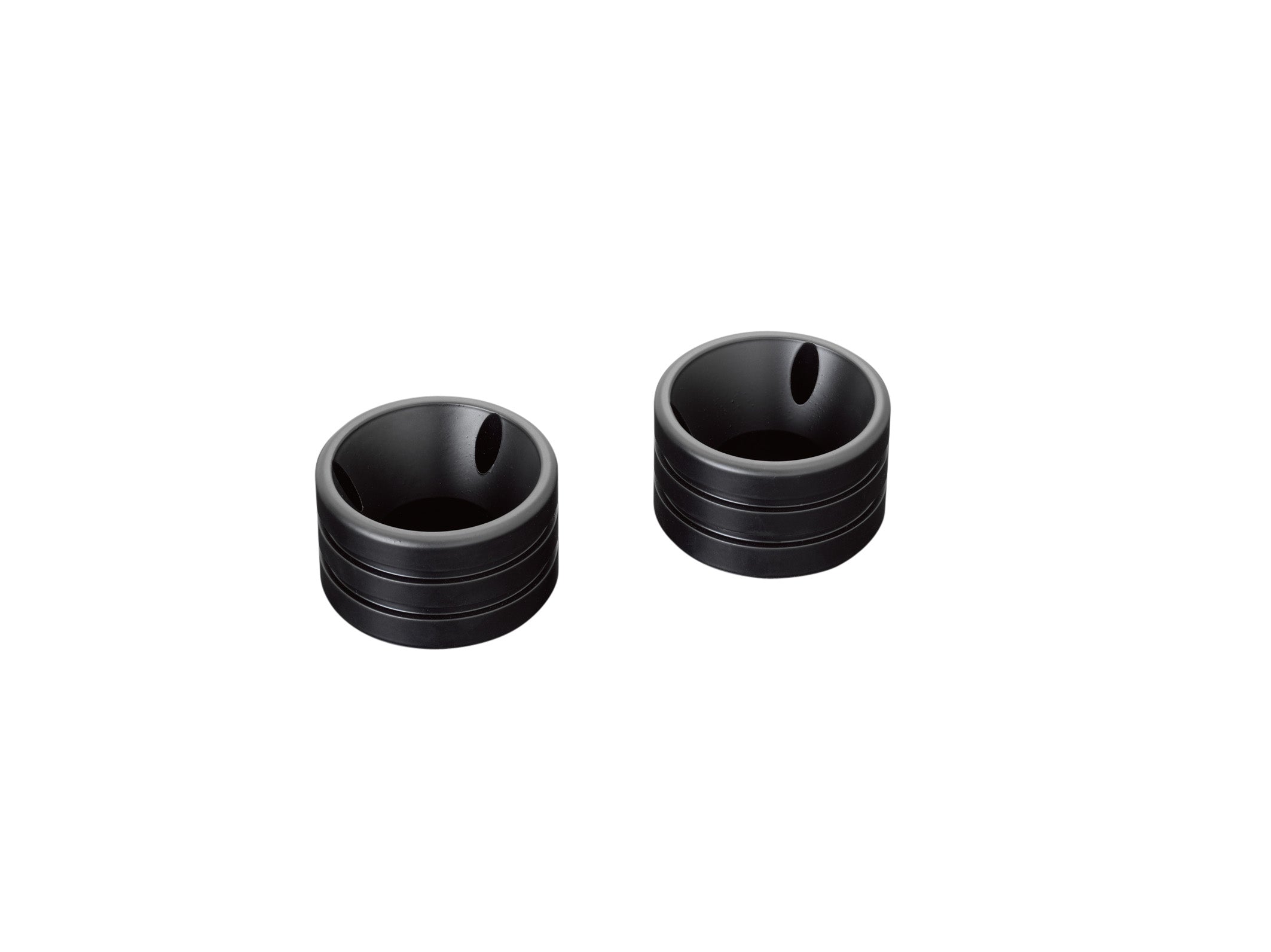 Exhaust Muffler End-Caps Grooved Billet End-Cap set in Black - Highway ...