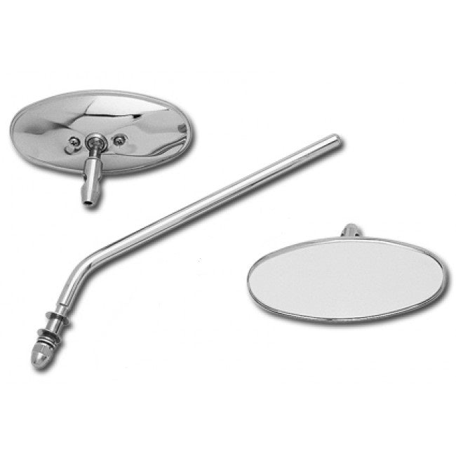 Chrome Oval Mirror with Extra Long 8 inch Stem for Harley-Davidson - C ...
